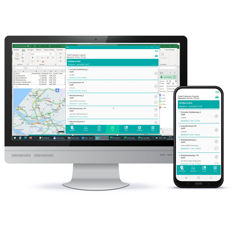 IBI App - The best route for multiple addresses | Android and iOS
